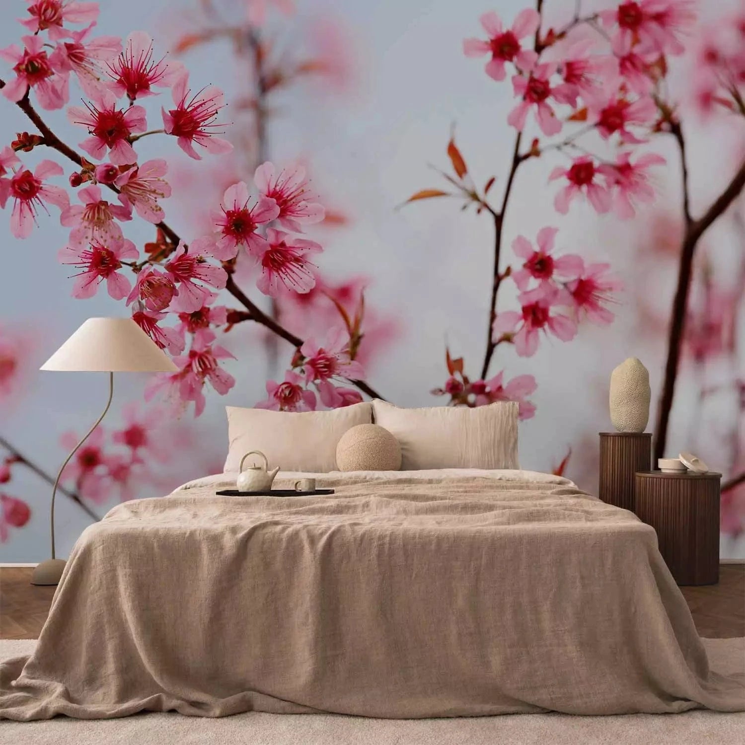 Wall Murals with sakura - cherry blossom - a bright Japanese floral ...