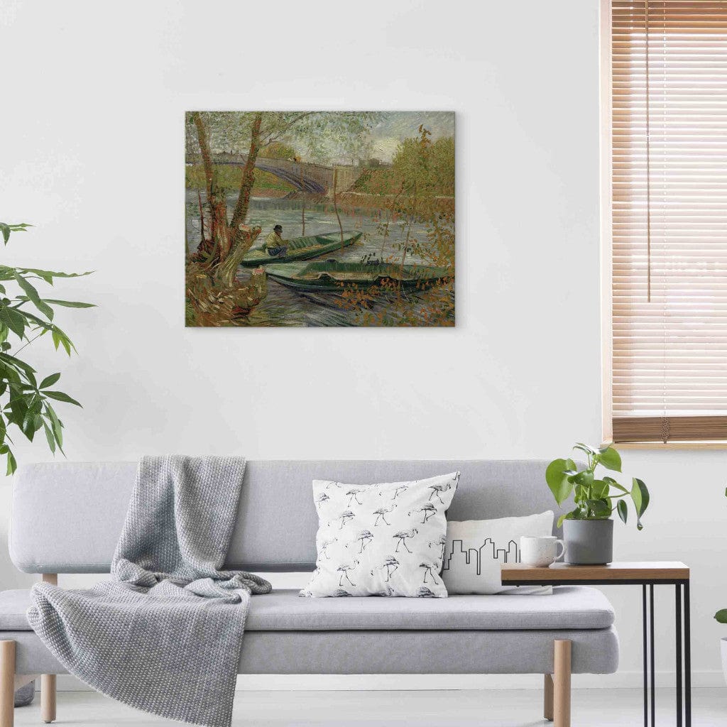 Gleznas reprodukcija /Vinsents van Gogs/ - Makšķerēšana pavasarī, Pont ...