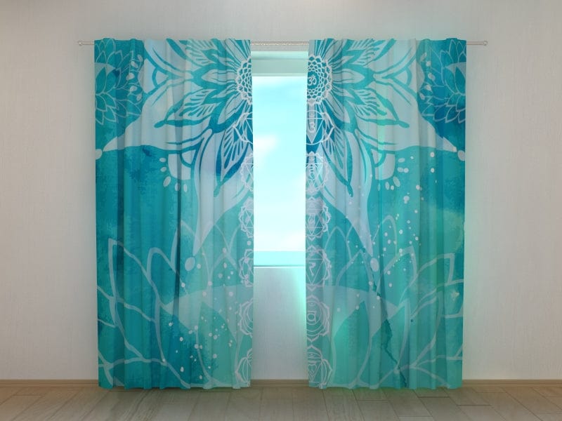 Aizkari guļamistabai ar austrumu tematiku - Jogas simboli un lotoss ...