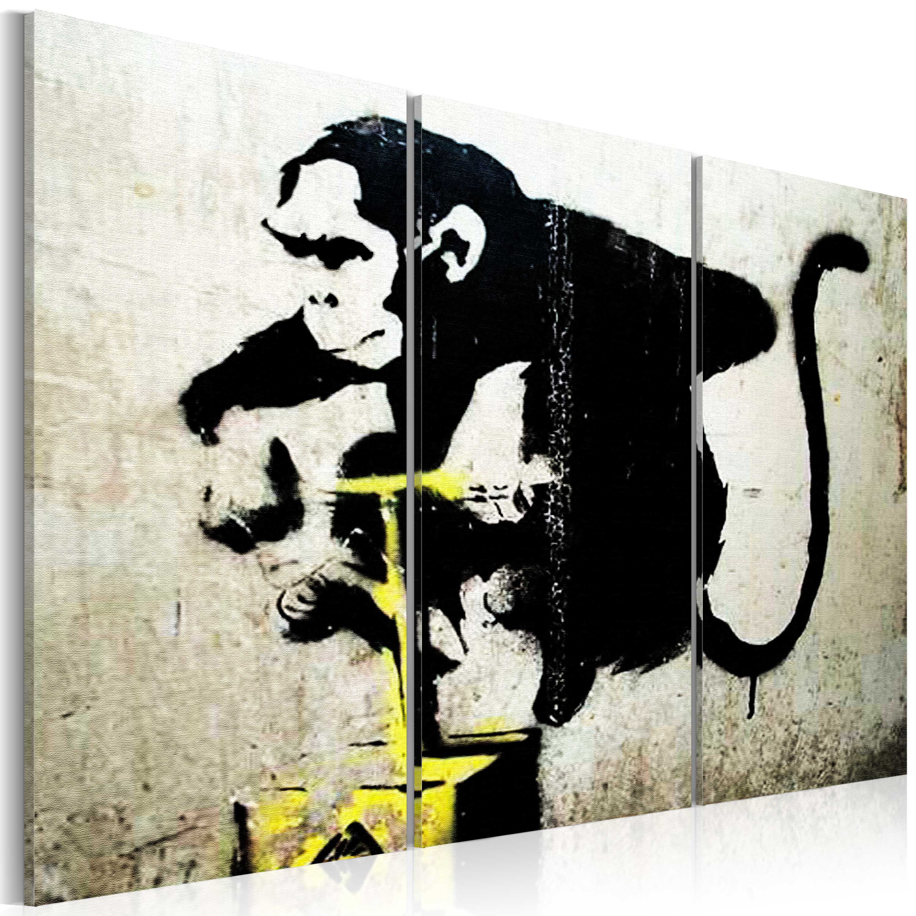 Painting - Banksy Monkey TNT Detonator (x 3) – Tapetenshop.lv