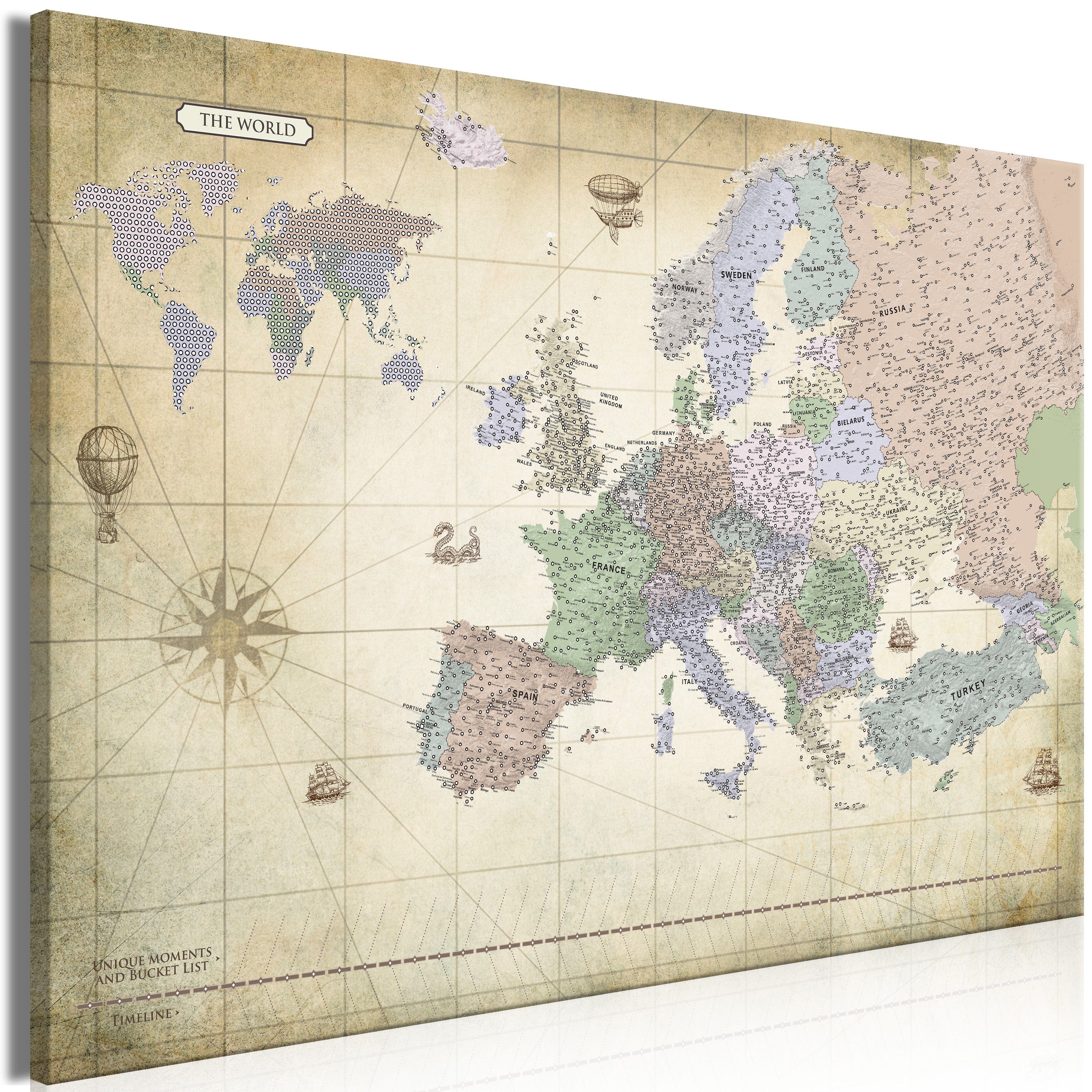Painting - Map of Europe (x 1) – Tapetenshop.lv